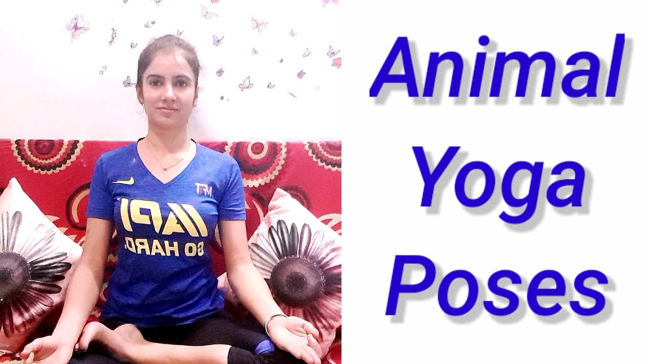 Animal Yoga Poses With Names Yoga Poses And Names Cartoon Background