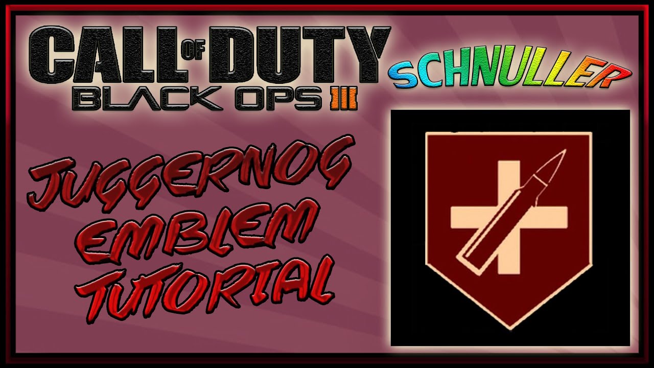BLACK OPS 3: How to Make a Juggernog Emblem on BO3 (Emblem Editor ...