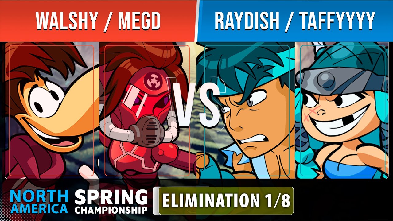 Walshy & megd VS Raydish & Taffyyyy - Elimination 1/8 - NA - Brawlhalla ...