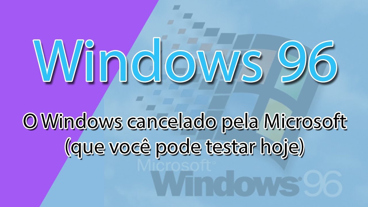 Conheça o Windows 96 - O Windows CANCELADO pela Microsoft 😬 - YouTube