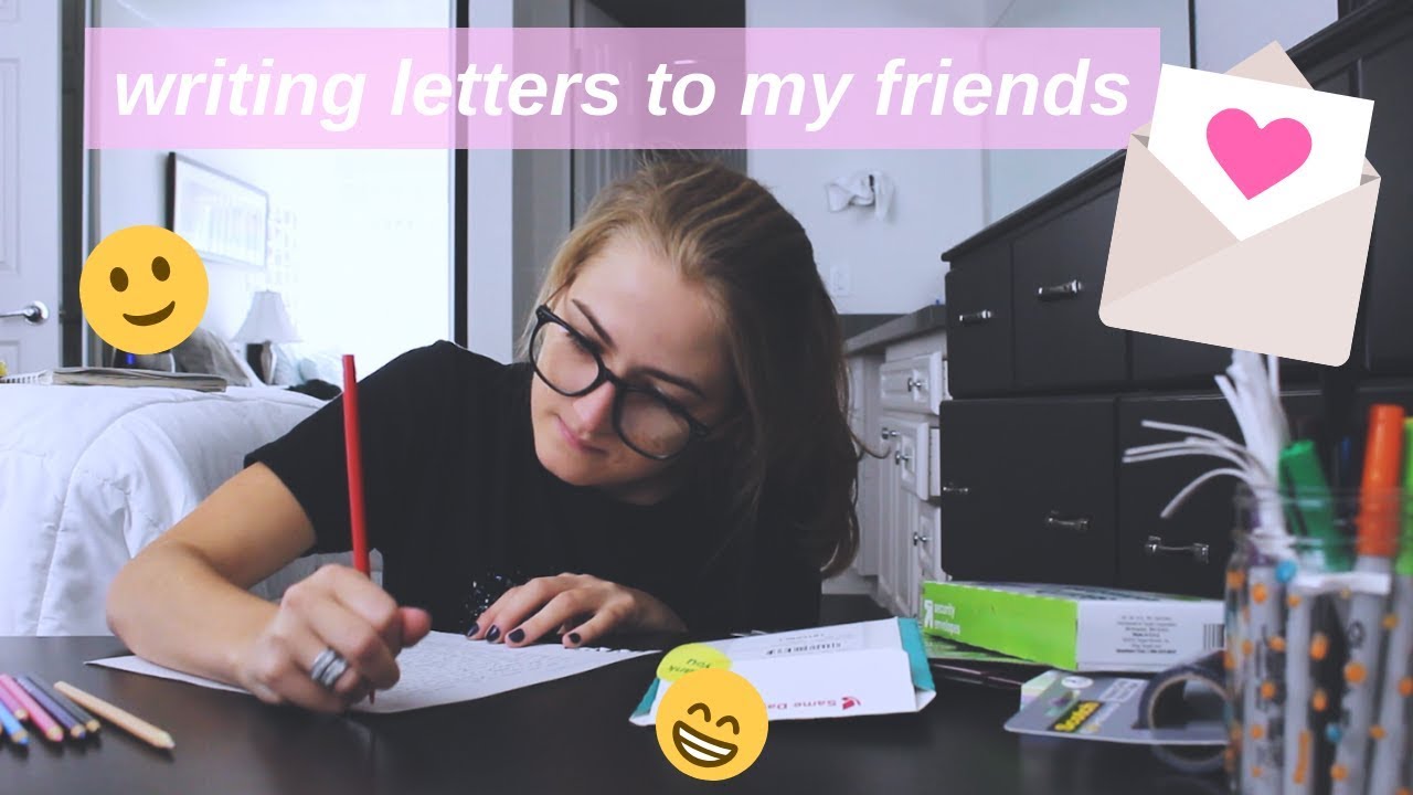 writing letters to my friends | vlog - YouTube