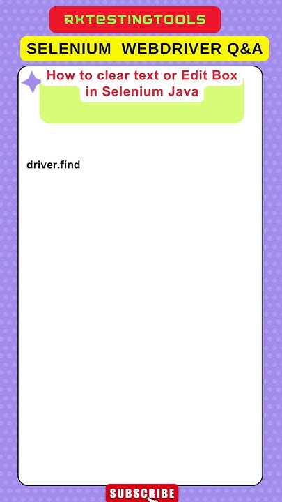 #15How to clear text or Edit Box in Selenium Java - YouTube