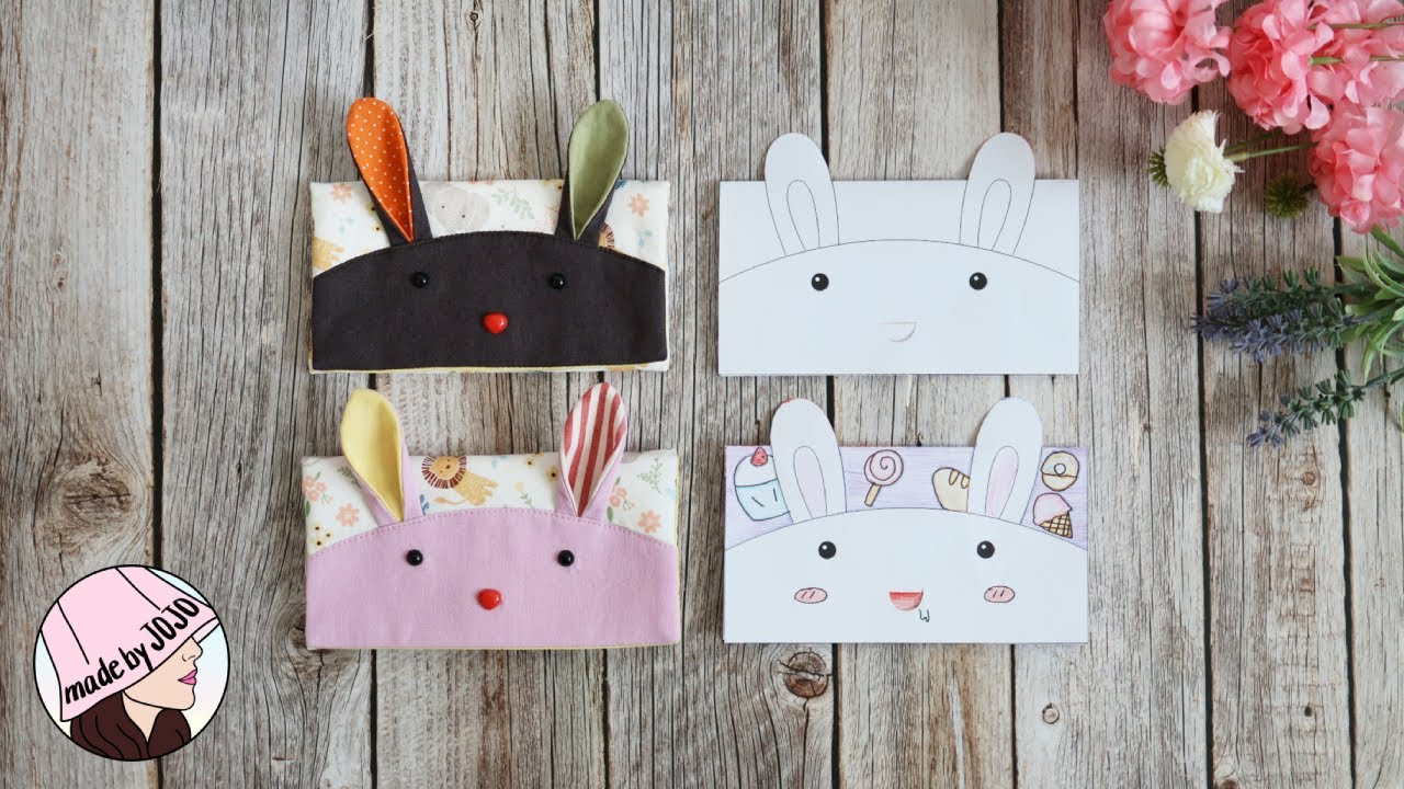 How to Make Paper Bunny Rabbit Envelopes That You Can Color Yourself l ...
