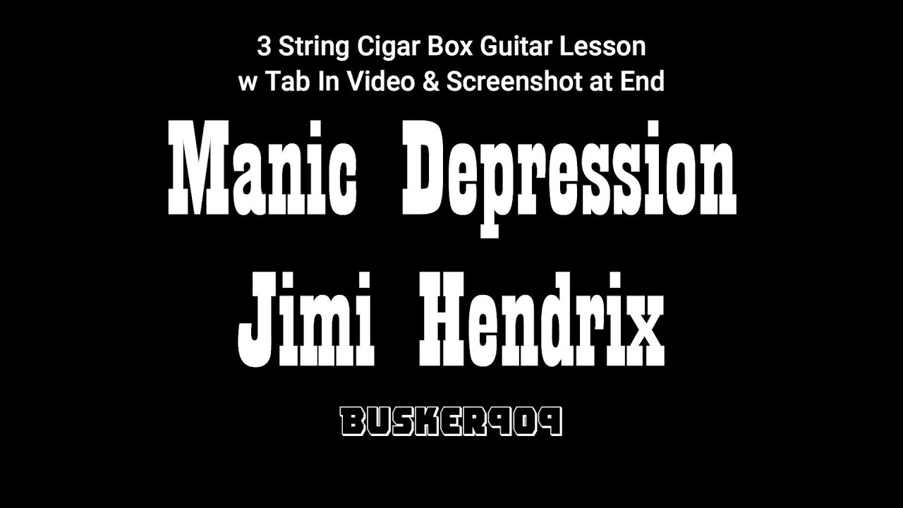 Manic Depression By Jimi Hendrix Full 3 string #cigarboxguitarlesson w ...