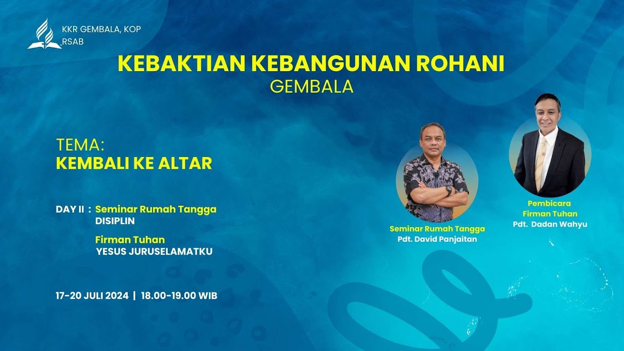 KEBAKTIAN KEBANGUNAN ROHANI GEMBALA 2024 - YouTube