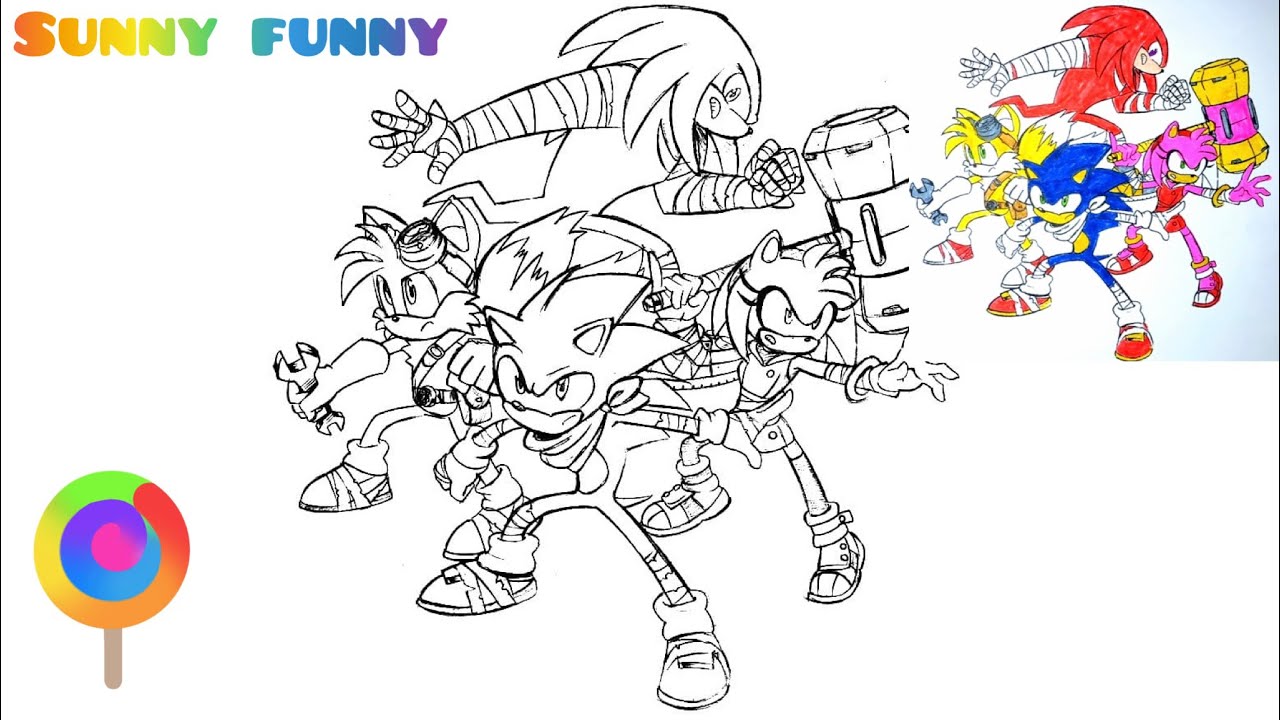 Sonic Team Coloring Pages / How To Draw Sonic, Tails, Amy Rose ...