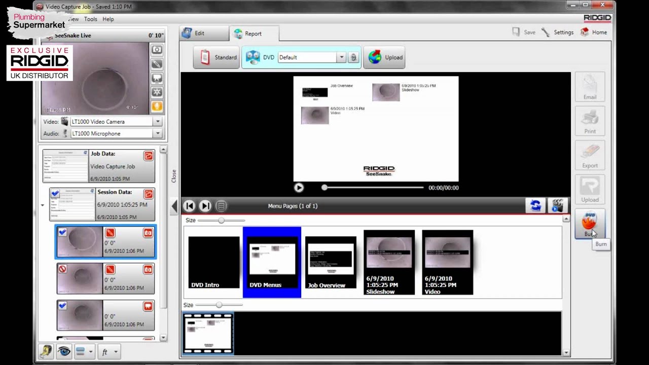 RIDGID SeeSnake LT1000 Software Overview - YouTube