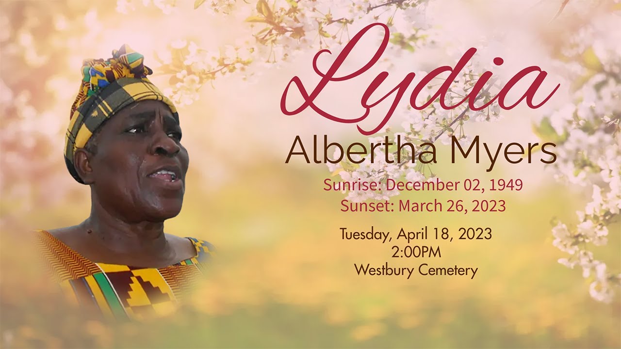 A Service Of Thanksgiving For The Life Of Lydia Albertha Myers. - YouTube