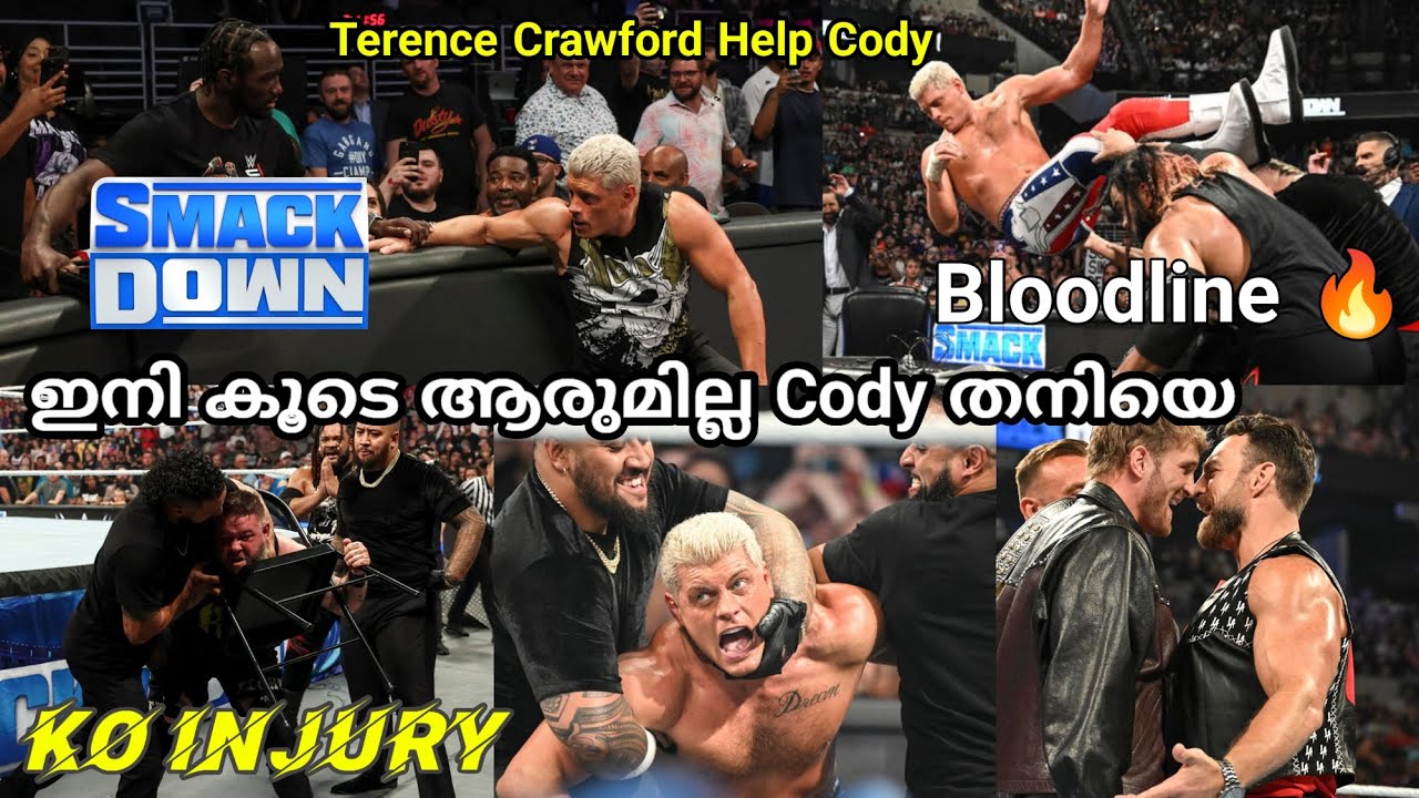 Terence Crawford Assists Cody Rhodes | Bloodline brutely attack Ko ...