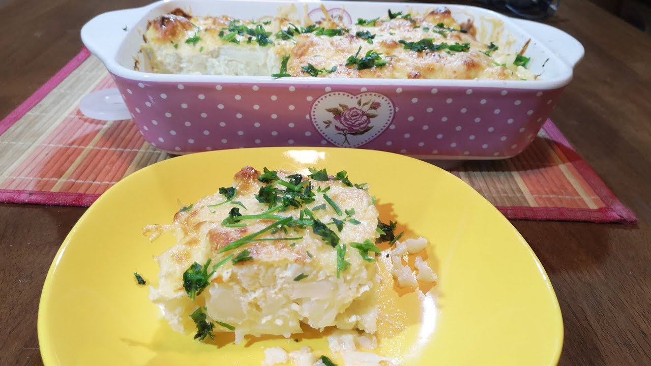 karfiol zapecen u rerni - YouTube