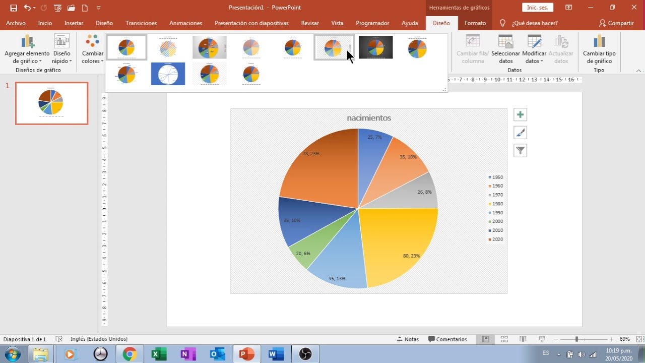 COMPUTACIÓN: GRÁFICOS EN POWER POINT 1° - YouTube