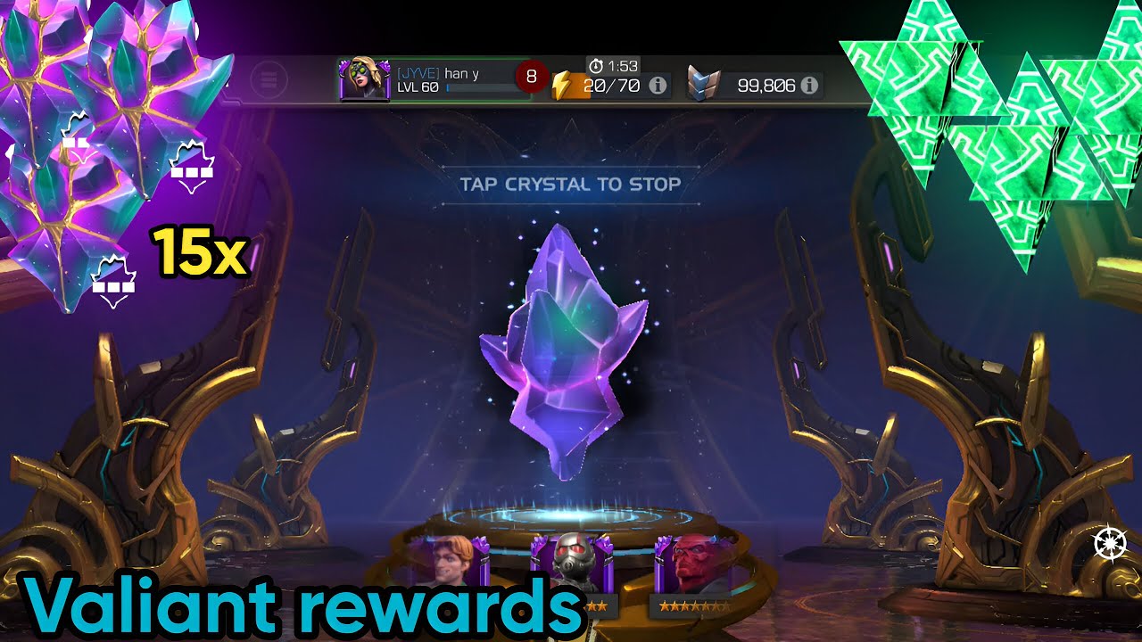 Mcoc Valiant reward Opening / amazing crystal opening #mcoc - YouTube