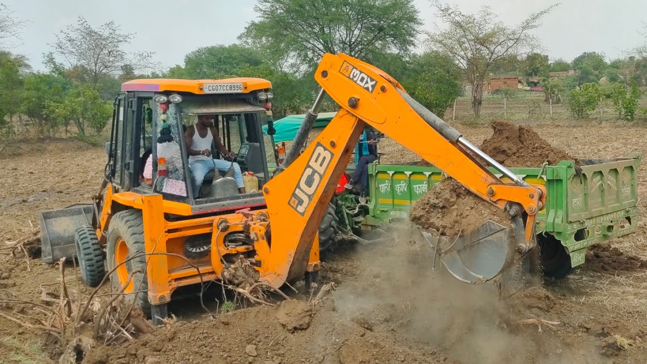How to Get Nest Aware JCB 3DX Backhoe Loader Loading Mud Work By 2 ...