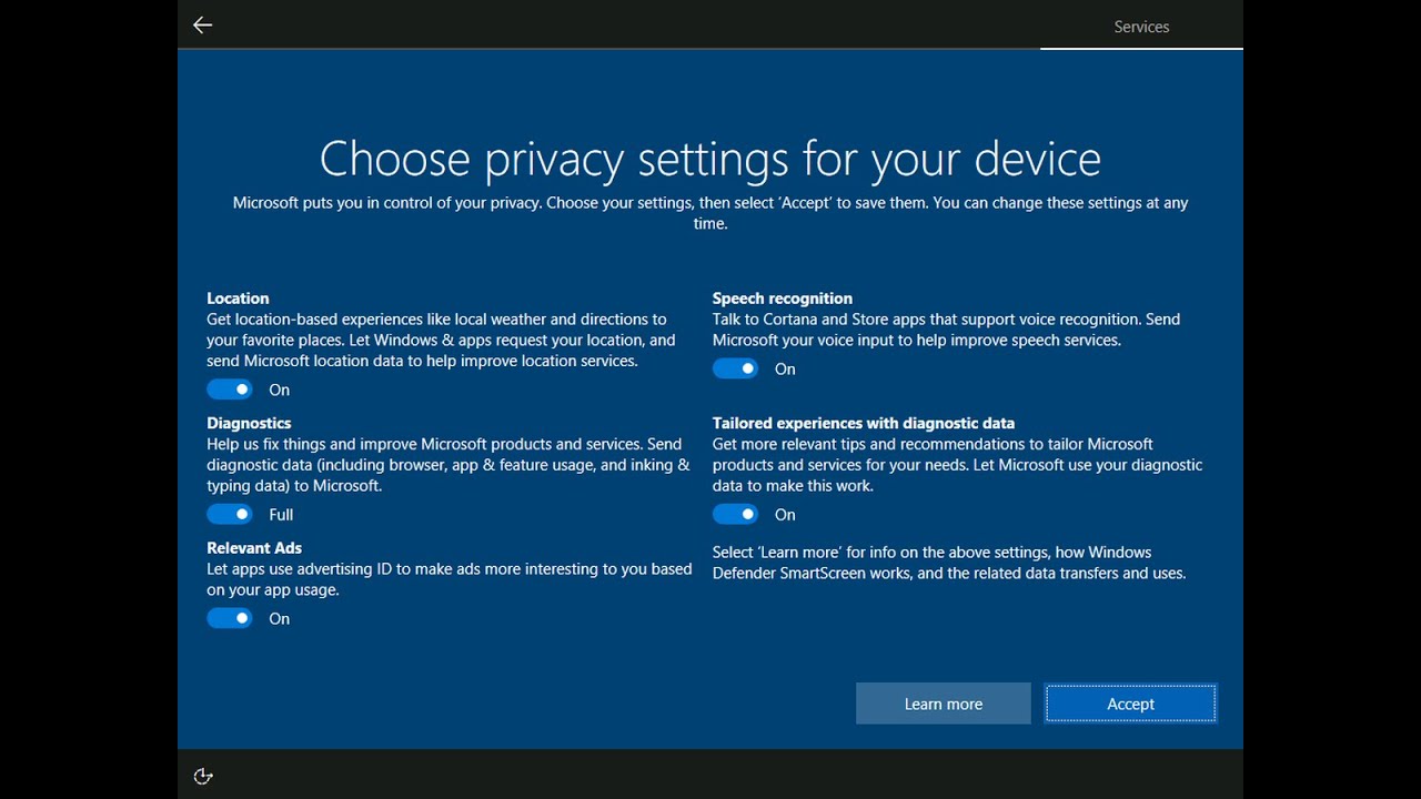 Windows 10 Privacy Settings - YouTube