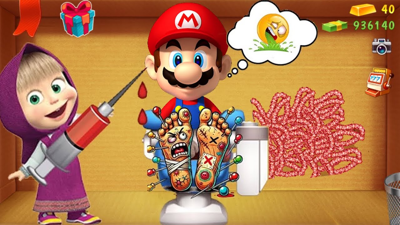 Masha in The Bear vs SUPER MARIO | Kick The Buddy - YouTube