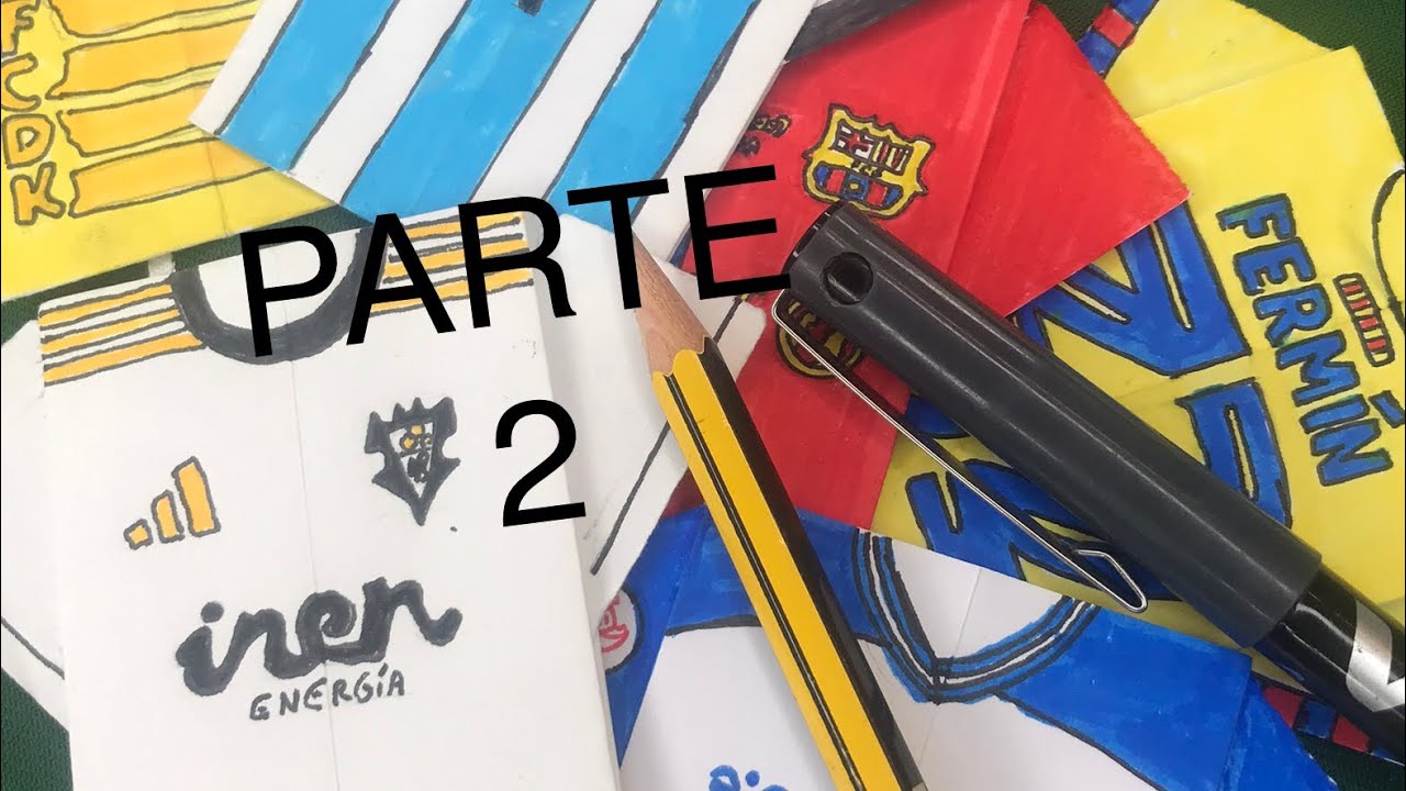 PARTE 2 Tutorial como hacer camisetas de fútbol hechas de papel - YouTube