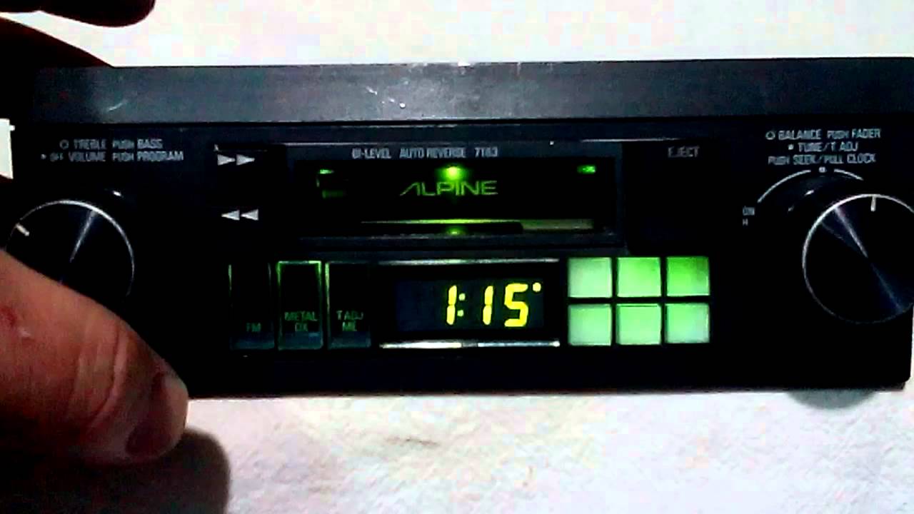 Vintage Alpine 7163 am/fm cassette car stereo - YouTube
