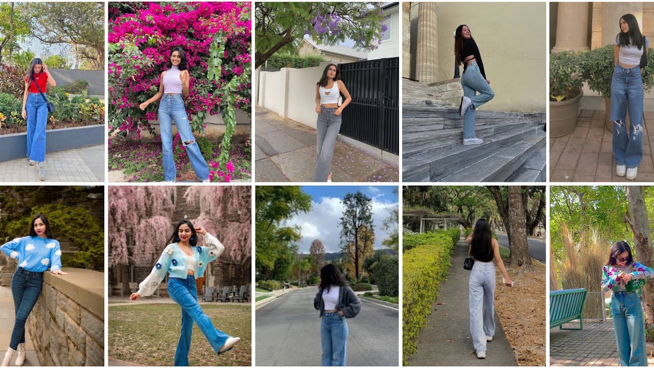 Baggy jeans stylish pics for girls🔥🧿♥️🌸||dp profile pics for girls ...