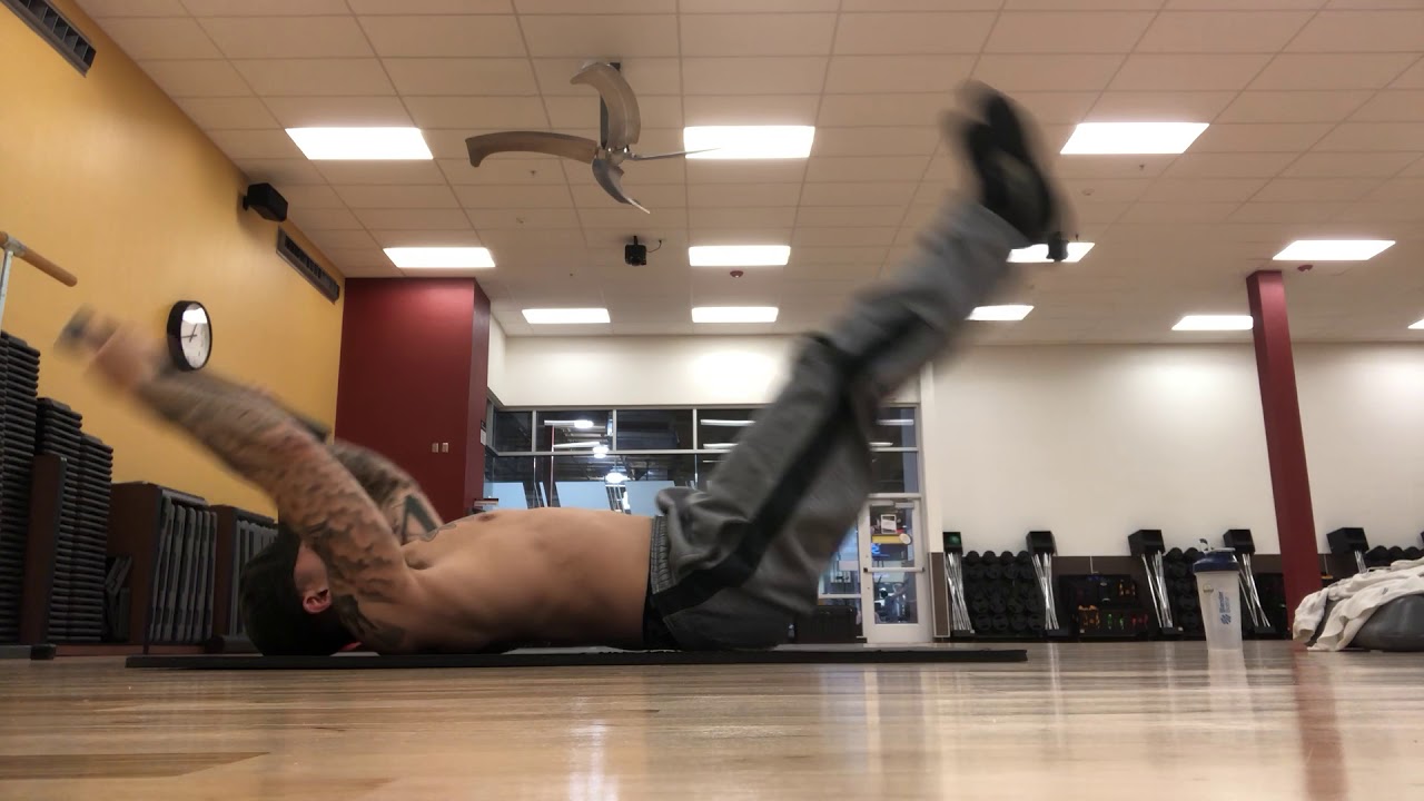 Weighted Straight Leg Toe Touch - YouTube
