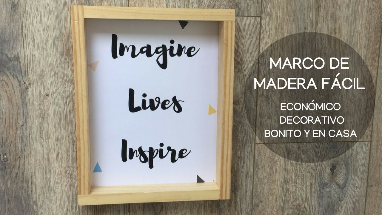 Como hacer un CUADRO | MARCO de madera Fácil Decorativo, en Casa ...