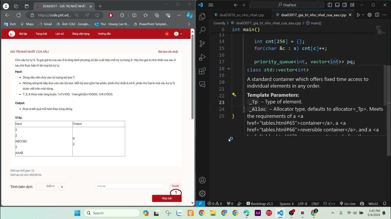 DSA with C++ | CODEPTIT | Tham lam | DSA03017 - Giá trị nhỏ nhất của ...