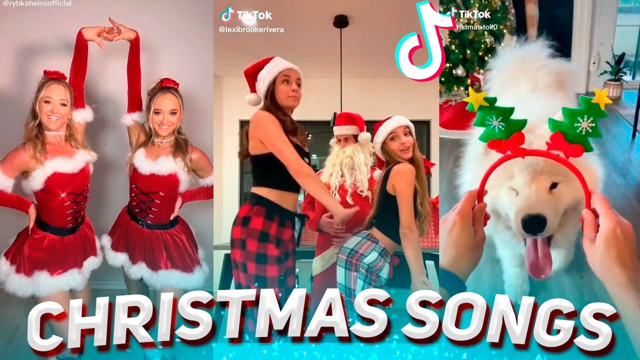 ️Christmas Songs TikTok Dances 2021 😍 Here Comes Santa Claus Jingle ...