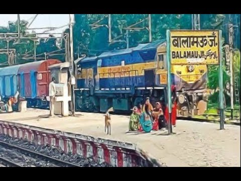 Arrived To Departed Balamau Junction Railway Station | Triveni Express ...