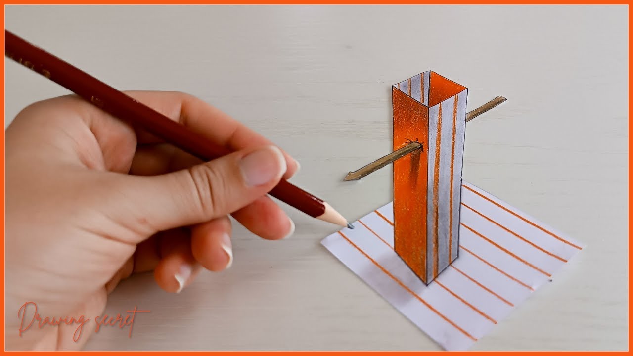 deceptive 3d DRAW: how to draw deceptive 3d on paper - YouTube