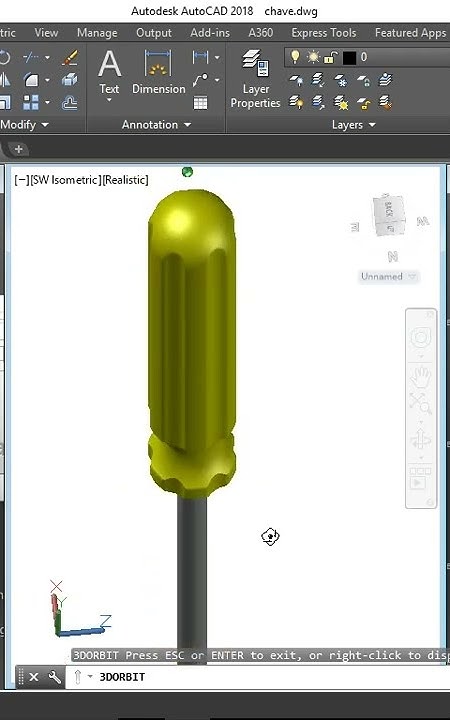 Screwdriver modelling in AutoCAD - YouTube
