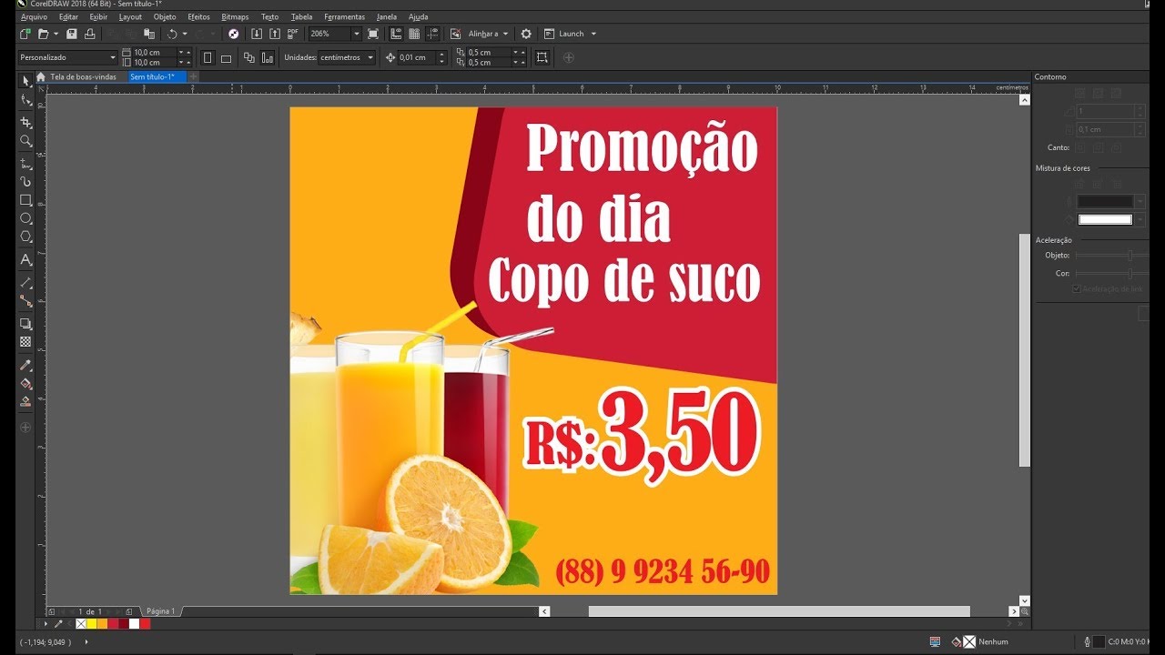 Como Criar Panfleto Corel Draw Tutorial - YouTube