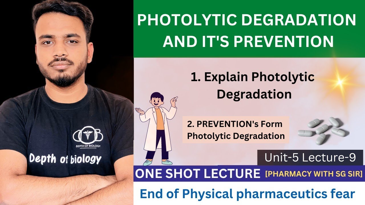 Photolytic degradation and its prevention || Photolytic degradation and ...