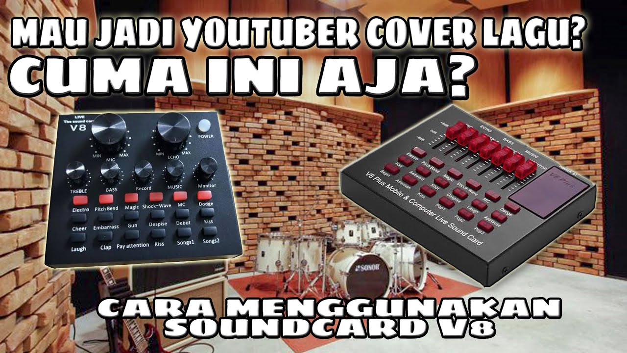 Cara Mudah Memakai Soundcard V8 [Murah] - YouTube