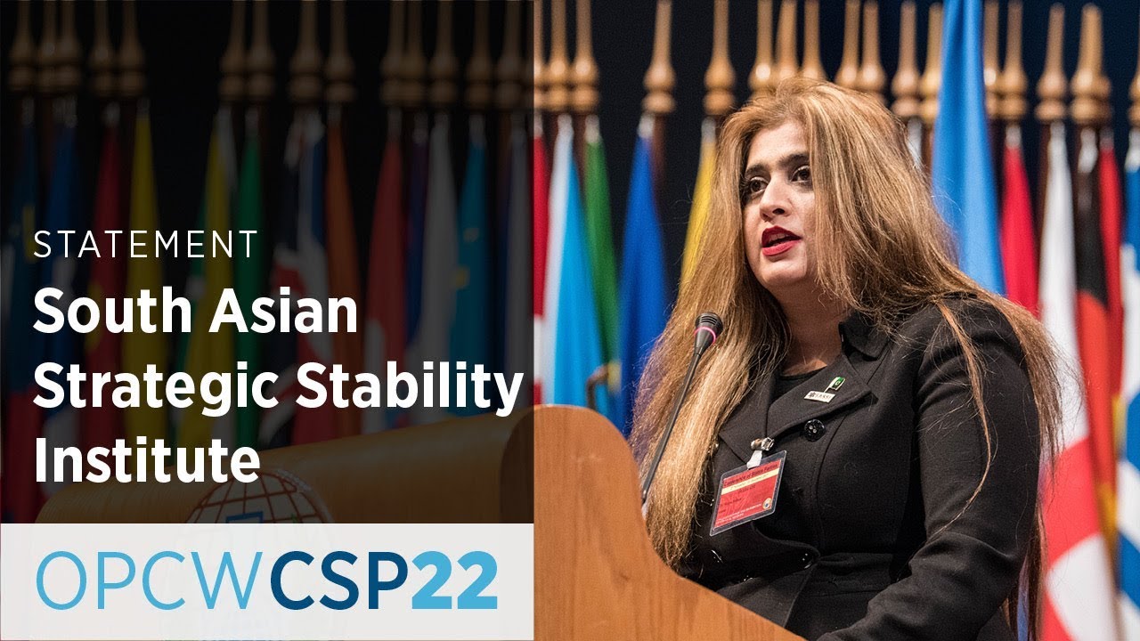 South Asian Strategic Stability Institute Statement by Ms Maria Sultan ...