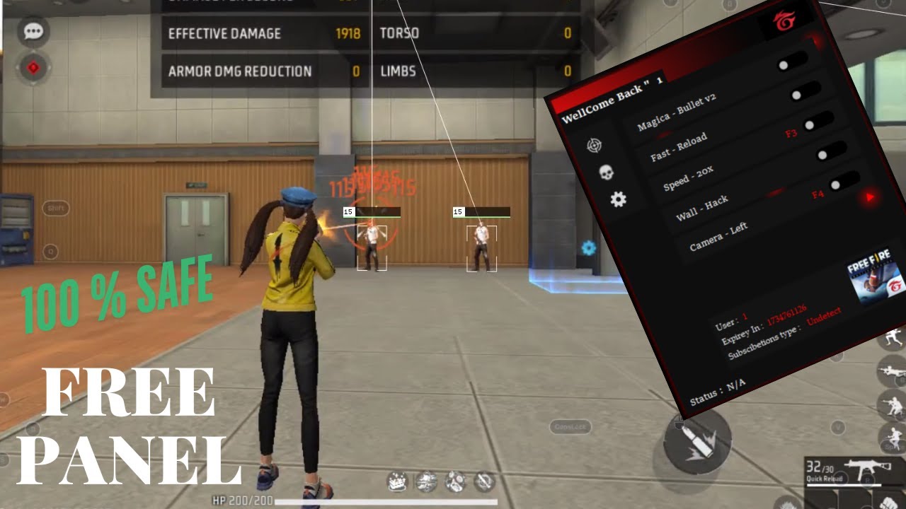 FREE PANEL PC GRATIS OB47 WALLHACK | SPEED | SNIPER LIFETIME FREE FIRE ...