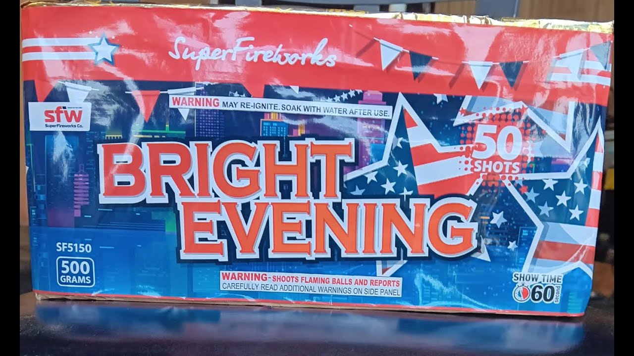 BRIGHT EVENING BY (SUPER FIREWORKS) 50 SHOT 500 GRAM - YouTube