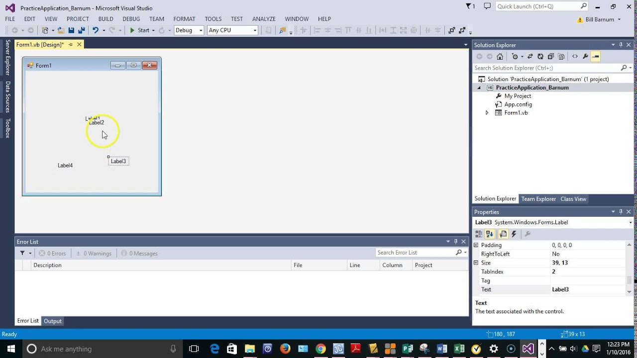 02 Adding Controls to a Visual Basic Program - YouTube
