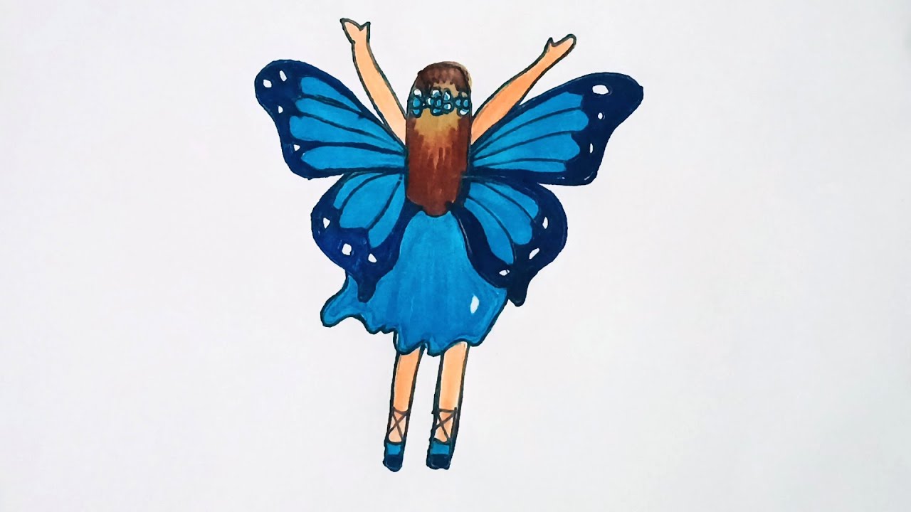 Draw a beautiful fairy🧚‍♀️ (pari) in a easy way - YouTube