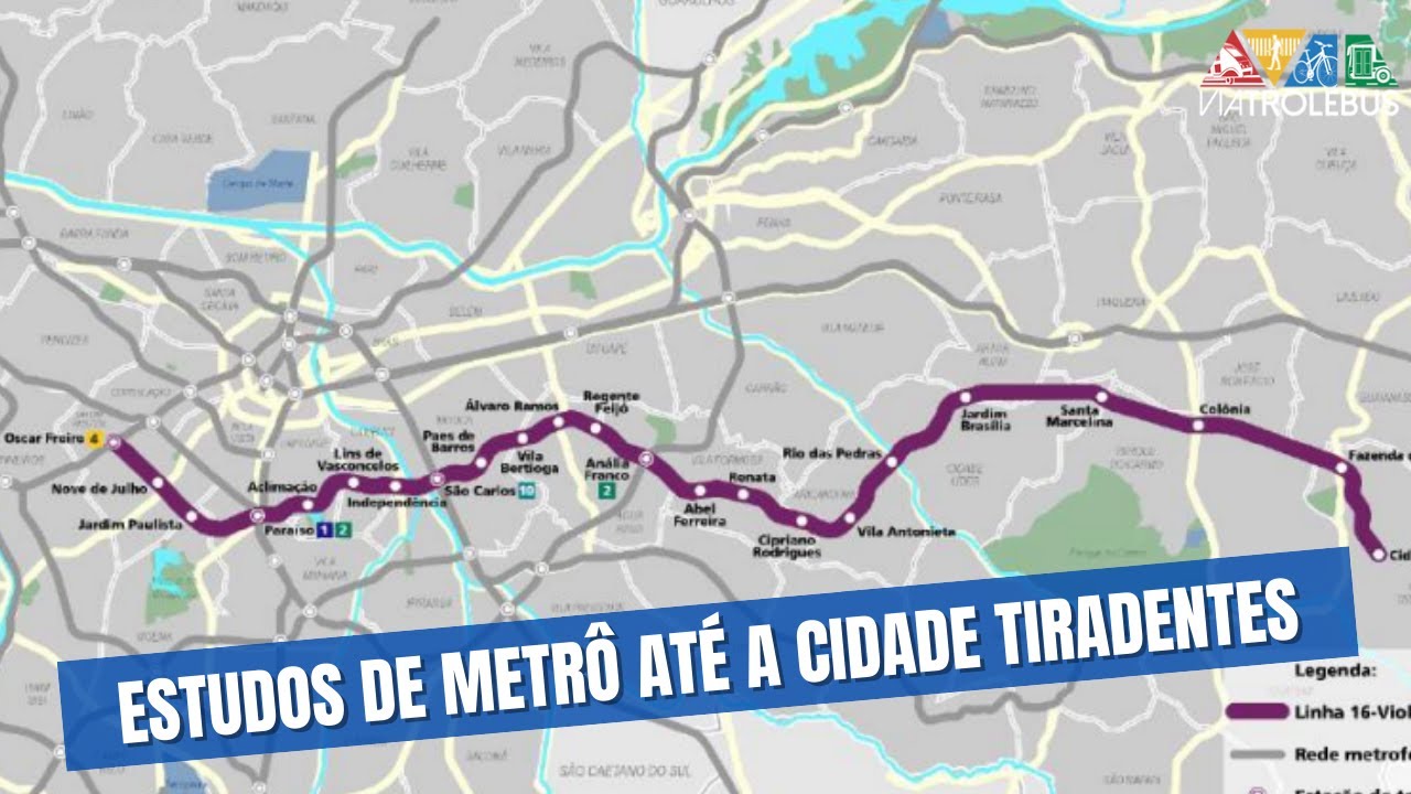 QUATRO CONSÓRCIOS MOSTRAM INTERESSE NA LINHA 16-VIOLETA DO METRÔ - YouTube