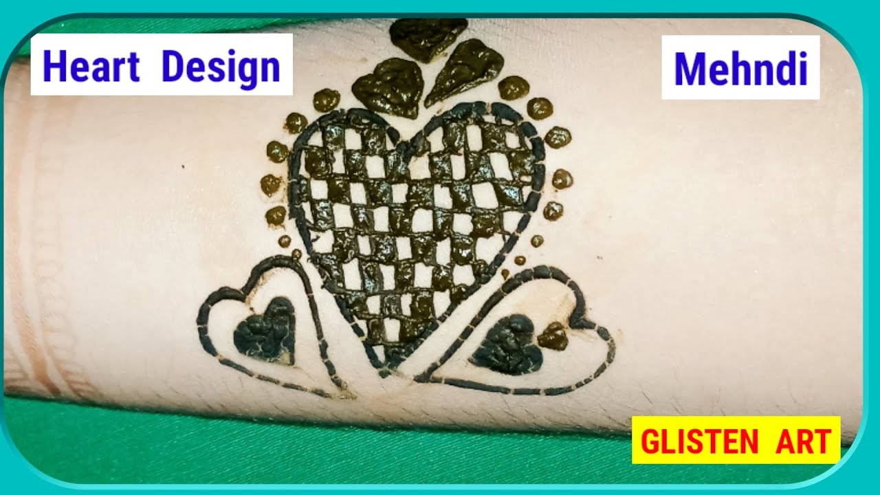 Heart Design Mehndi on hand | heart vala mehndi design kaise banaye ...