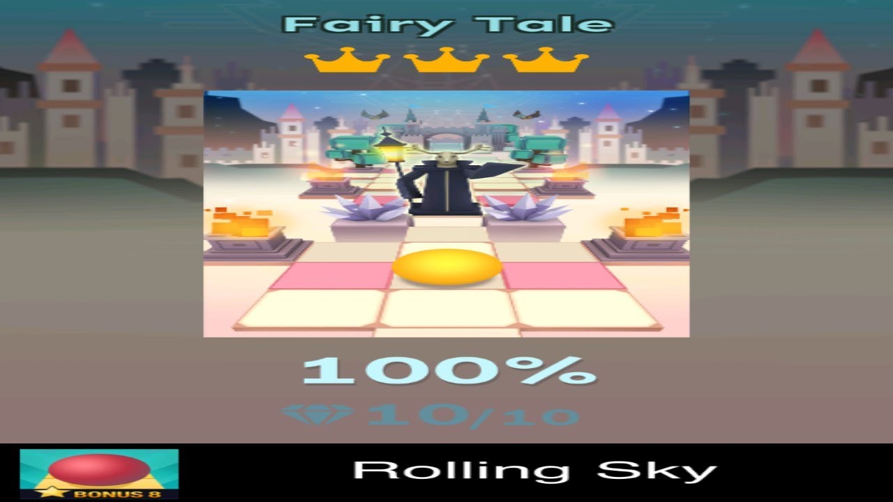 Rolling Sky Bonus 8 - Fairy Tale - Completed All Diamonds And Crowns ...