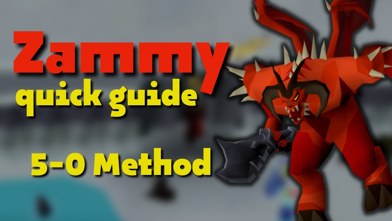 Zammy Quick Guide - 5-0 Method (crossbow/tbow) | OSRS - YouTube