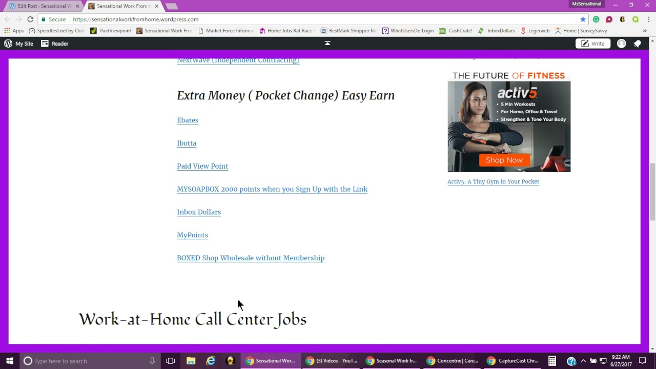 Updated Work From Home Blog (More Jobs Added) - YouTube