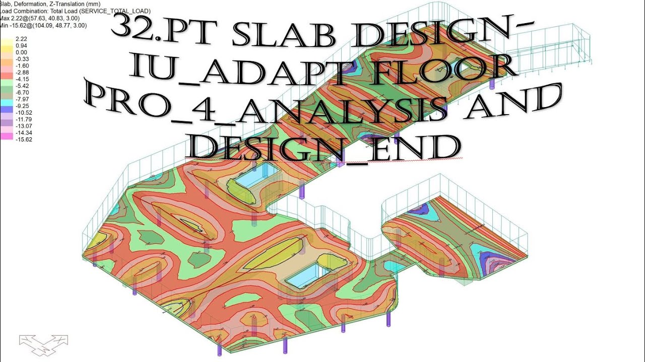 PT Slab Design IU ADAPT Floor Pro 4 Analysis and Design End - YouTube