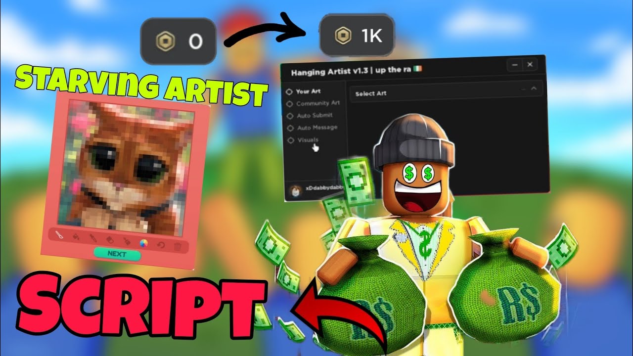 [UPDATED] Starving Artist Script | Generate Art/Auto Submit/Auto Text ...