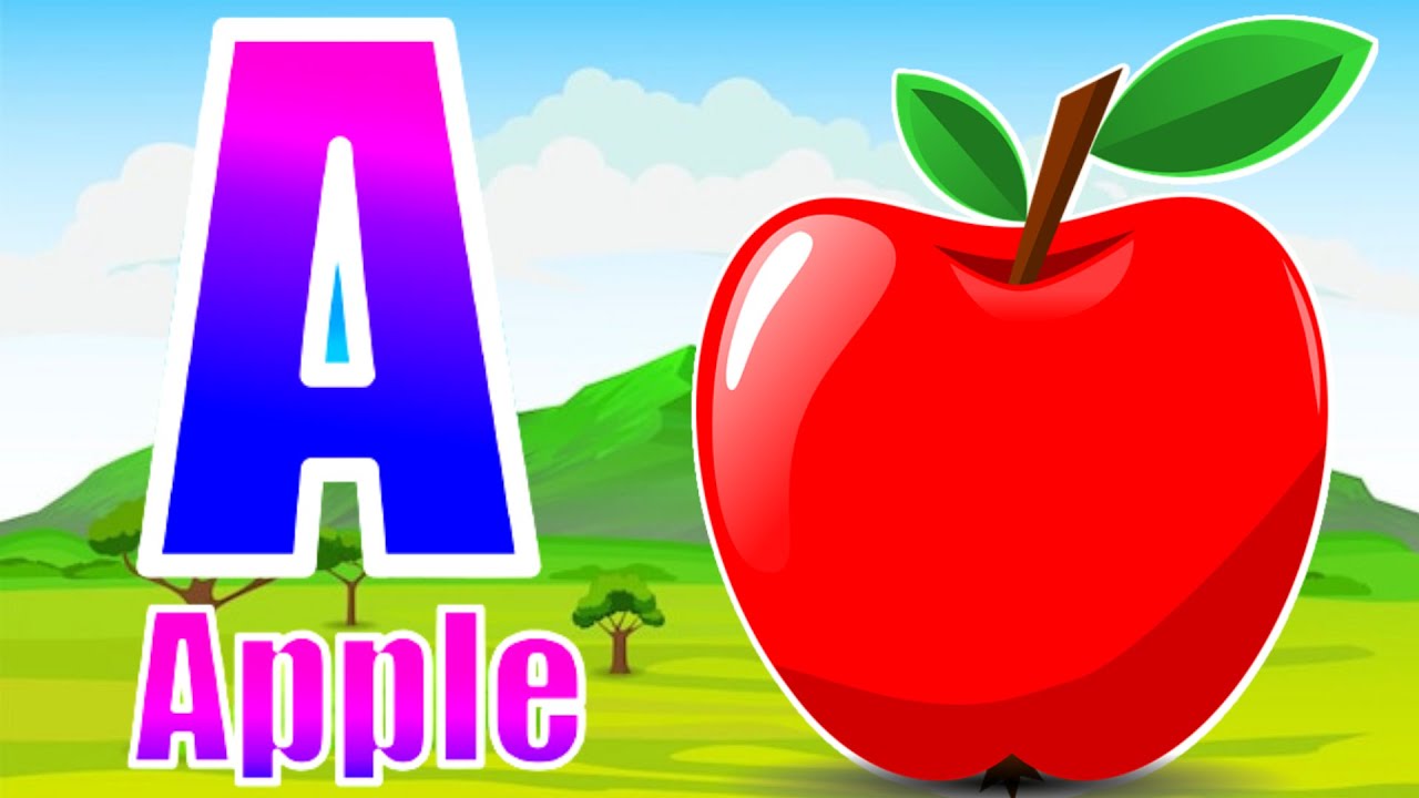A for apple| a 4 apple | a for apple b for ball c for cat| phonics song ...