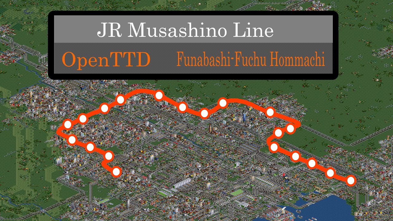 OpenTTD Musashino Line JR2 - YouTube