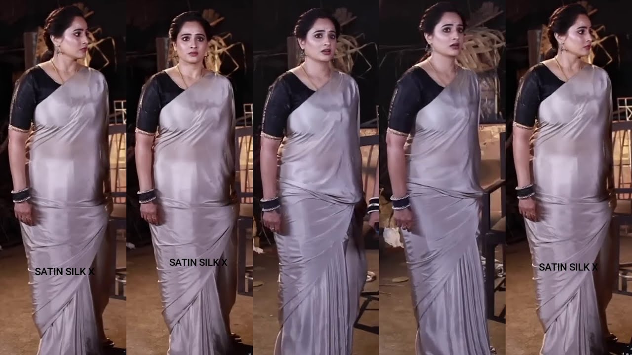 Satin Silk Saree 497 - YouTube