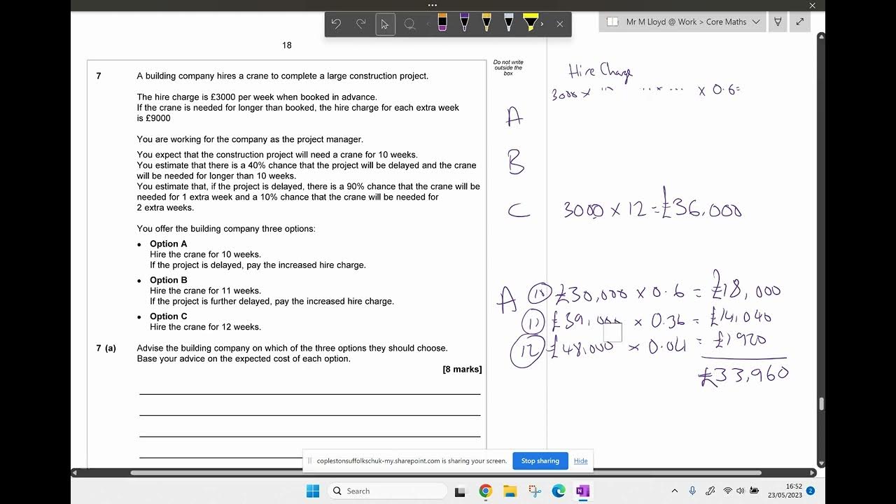 AQA L3 Core Maths June 2018 Paper 2B Question 7 - YouTube