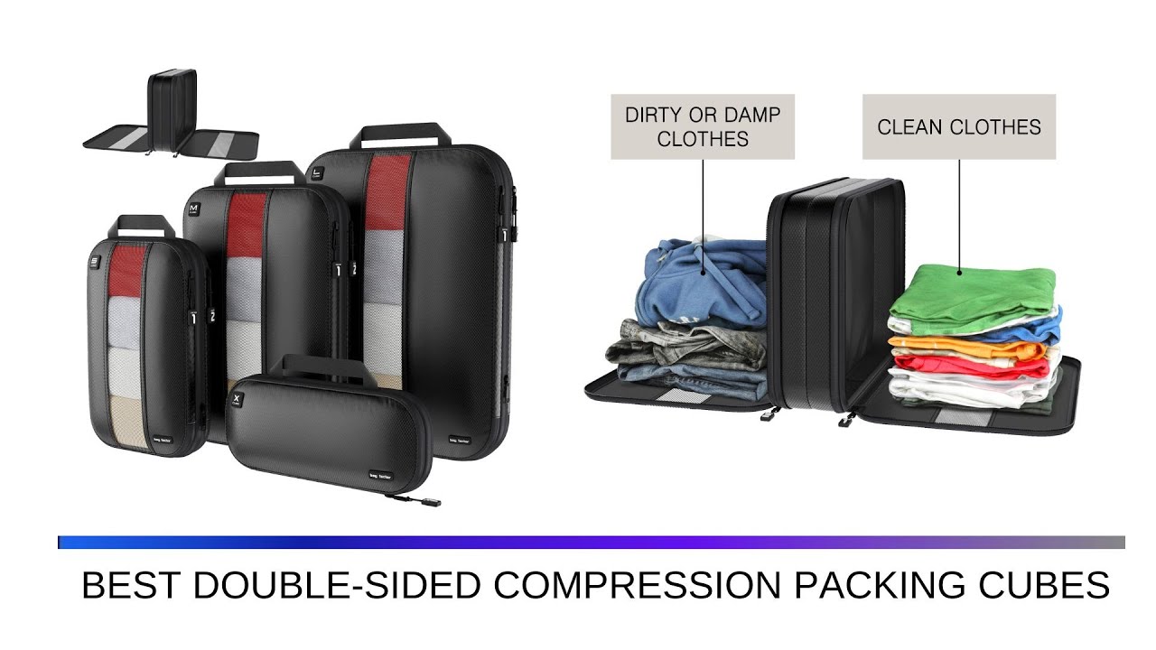 Premium Double-Sided Compression Packing Cubes with Clean and Dirty ...