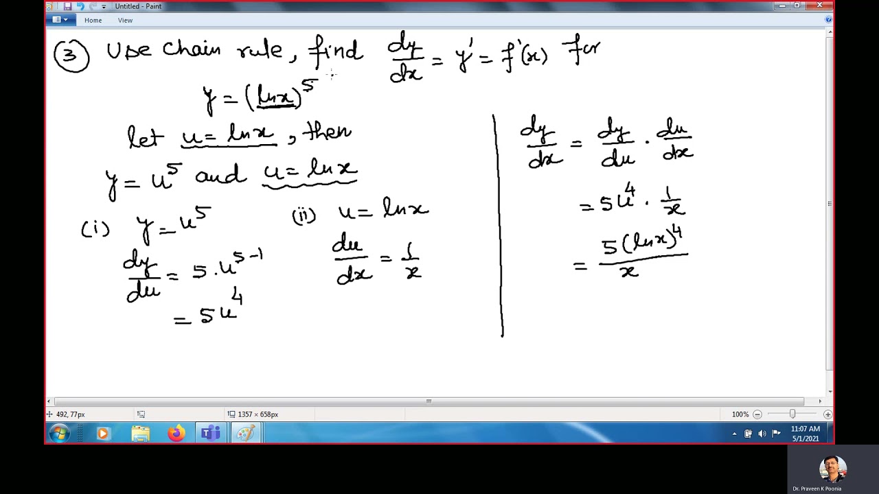 Derivative (Chain Rule) - YouTube